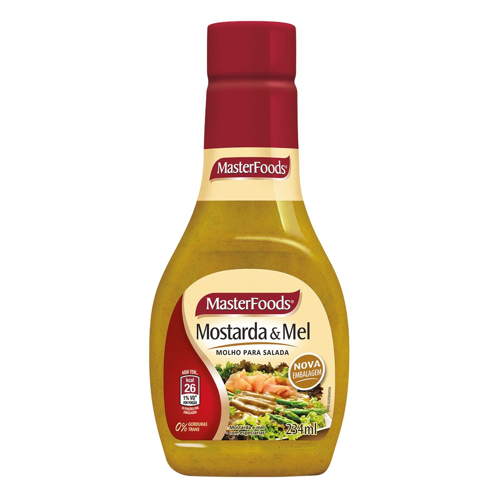 MOLHO DE MOSTARDA E MEL SALADA MASTERFOODS 234ML | Boníssima Lourdes